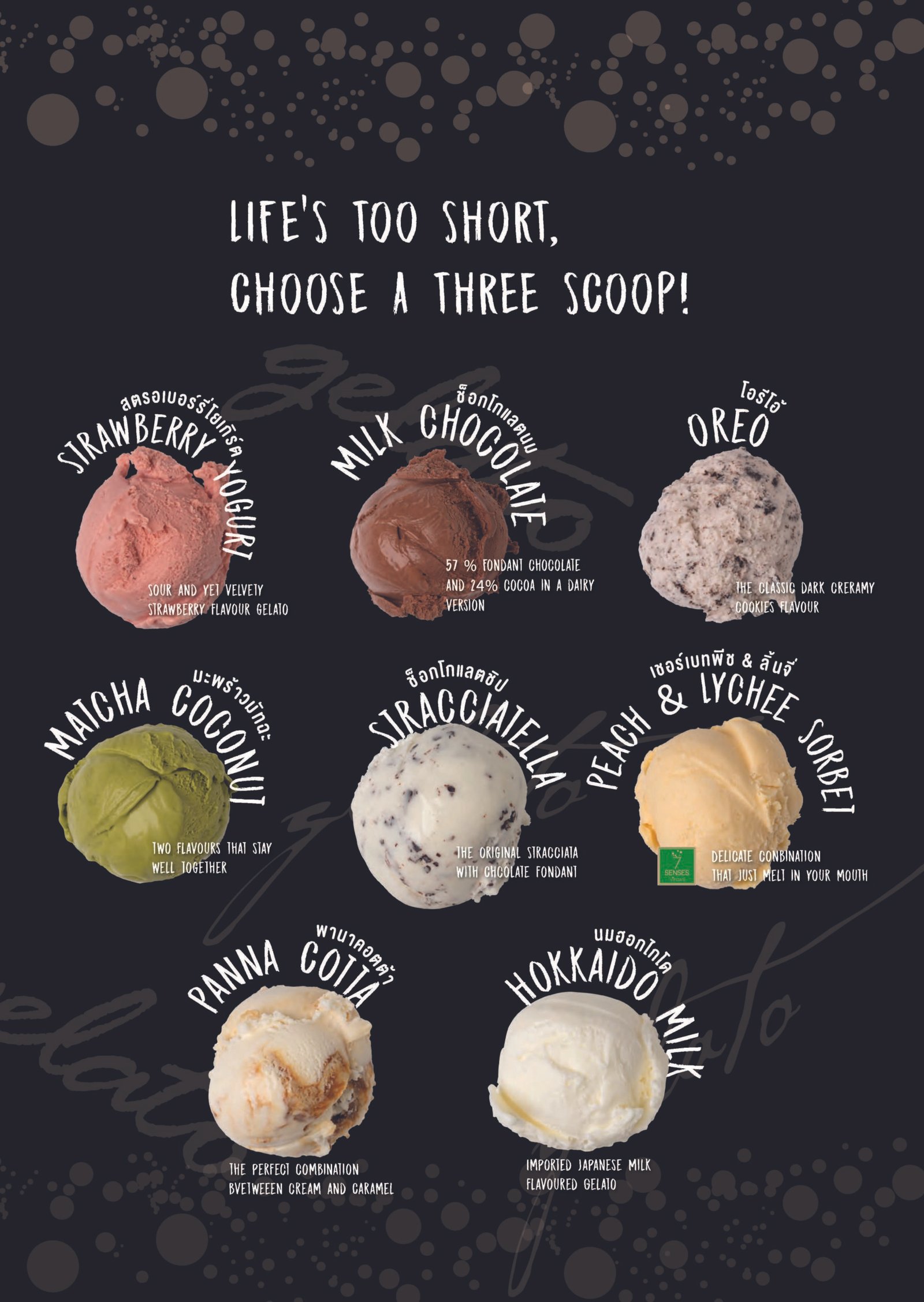 Gelato Flavors - 7 Sense Gelato